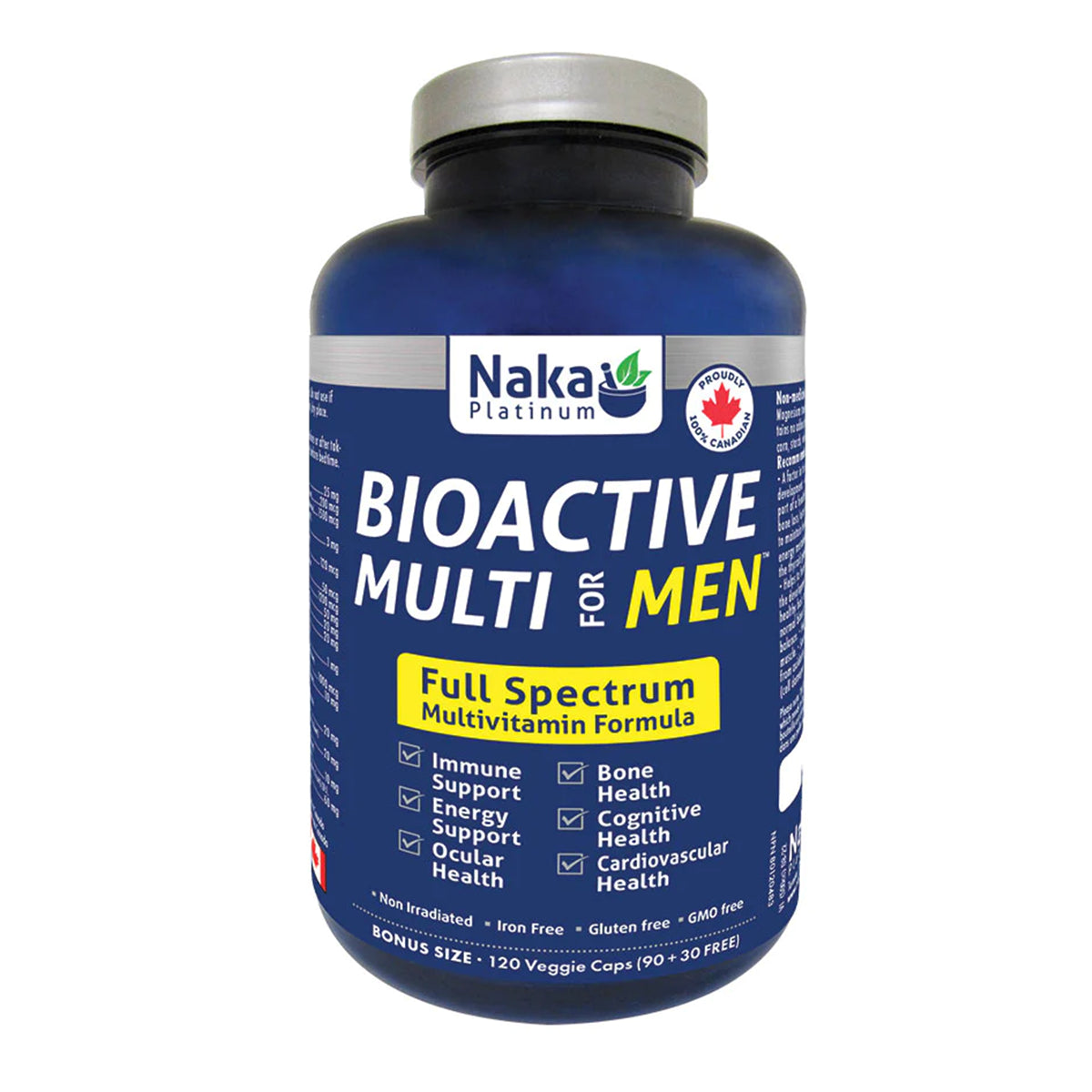 Naka Platinum BioActive Multi For Men 90+30 Veggie Caps – eHerb Natural ...